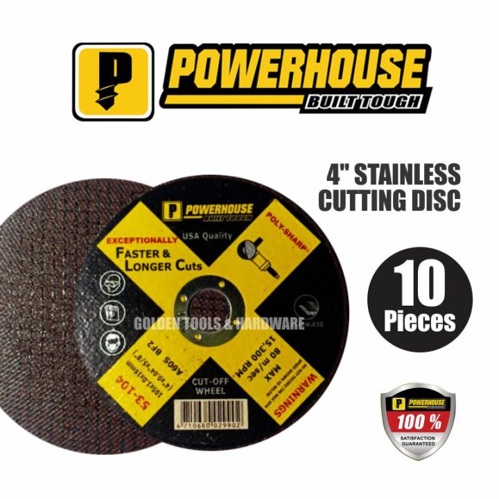 Powerhouse 10 pcs. Stainless Cutting Disc 4 Inches | Lazada PH