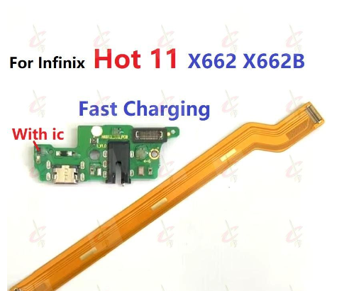 Charging board flex for Infinix Hot 11 X662 X662B X689F Main board ...