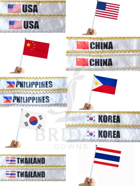 United nation sash and flag stick for boys or girl's kids and adult ...