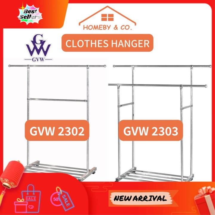 ⭐LOW PRICE⭐ HOMEBY Stainless Steel Clothes Hanger Rack Stand Indoor ...