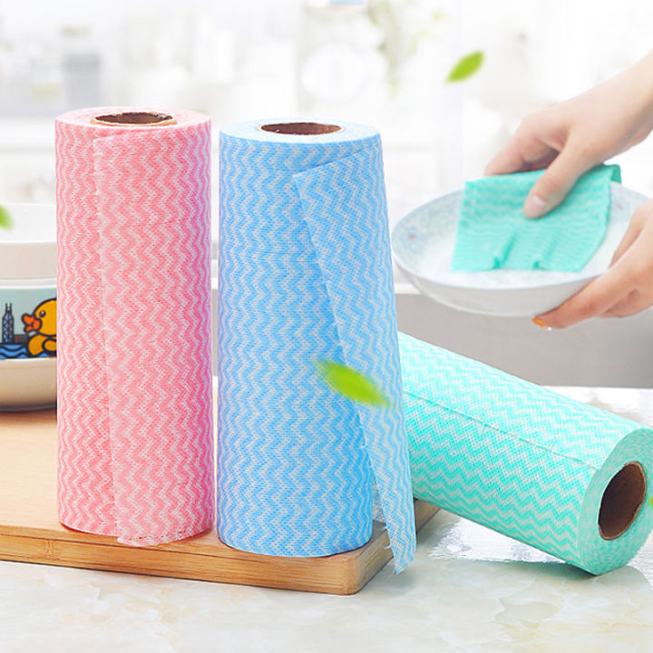 Multipurpose Reusable Washable Disposable Kitchen Rag Roll Kitchen ...