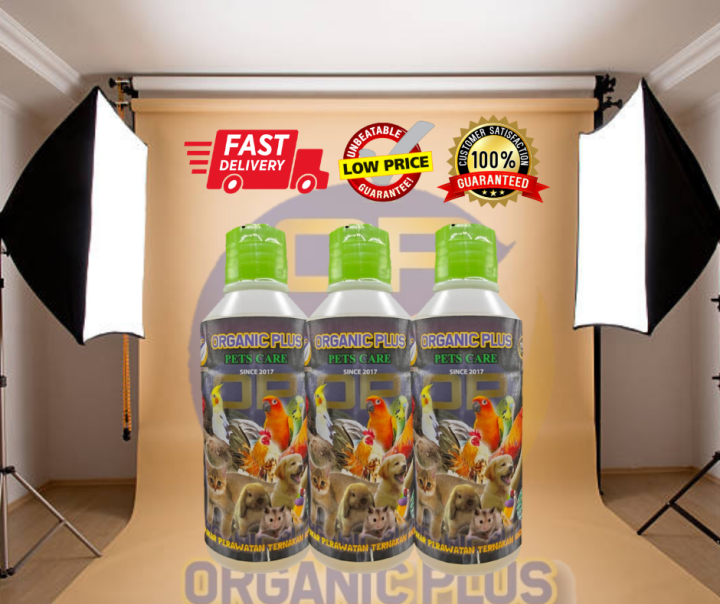 3 BOTOL ORGANIC PLUS VITAMIN HAIWAN TERNAKAN UBAT SEMUA HAIWAN 500ML ...