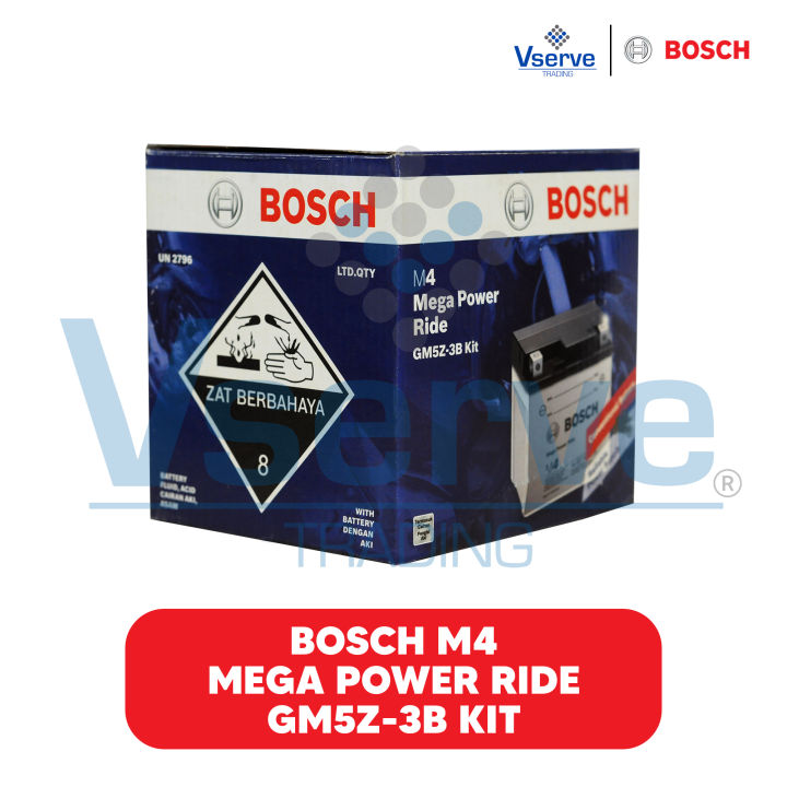 Bosch MC Battery M4 Mega Power Ride - GM5Z-3B KIT 12V Bosch Motorcycle ...