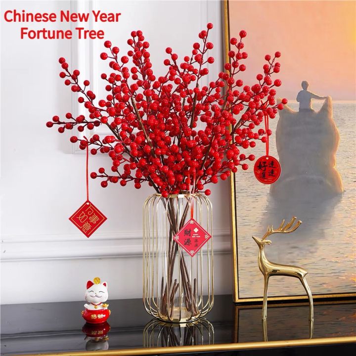 Chinese New Year Fortune Tree CNY Fortune Fruit Flower Decoration Vase ...