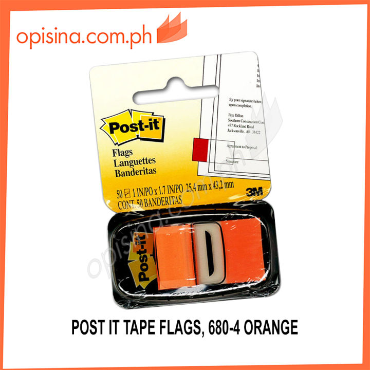 POST IT TAPE FLAGS, 680-4 ORANGE | Lazada PH