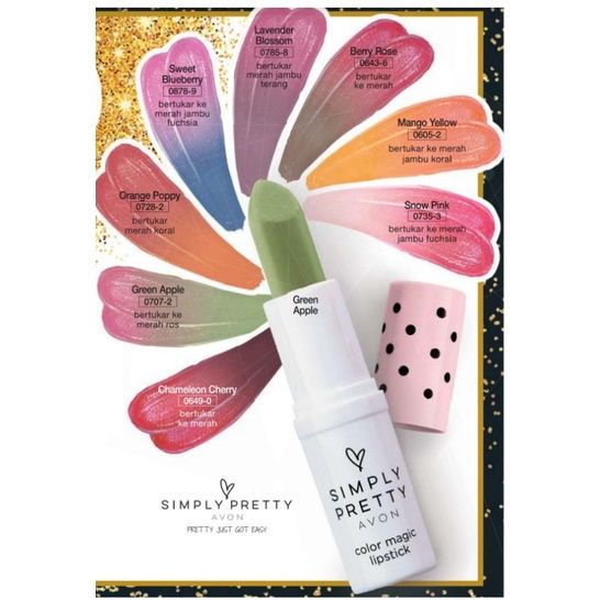 Avon simply pretty magic Lipstik dan metalic magic | Lazada