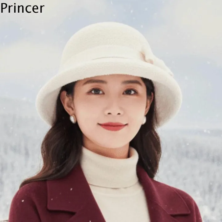 PRINCER Có vẻ cổ điển Mũ len viền cuộn Mũ beret Đa năng Mũ len chính ...
