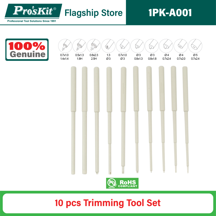 Pro'sKit 1PK-A001 10 pcs Trimming Tool Set | Lazada