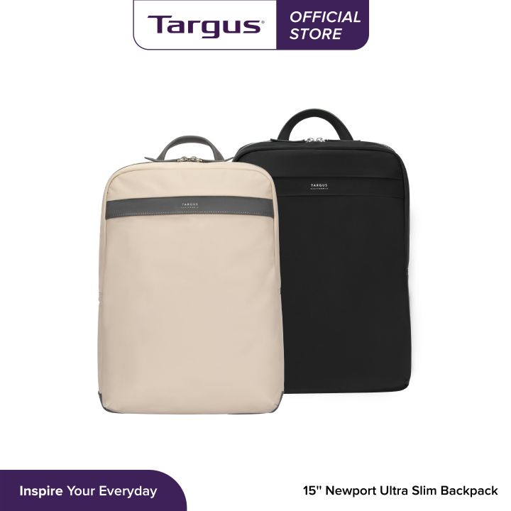 Targus 15'' Newport Ultra Slim Backpack - Tan / Black (TBB59806GL-70 / TBB598GL-70) | Lazada ...