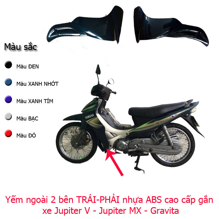 Bộ Yếm ngoài xe JUPITER V - JUPITER MX nhựa ABS cao cấp | Lazada.vn