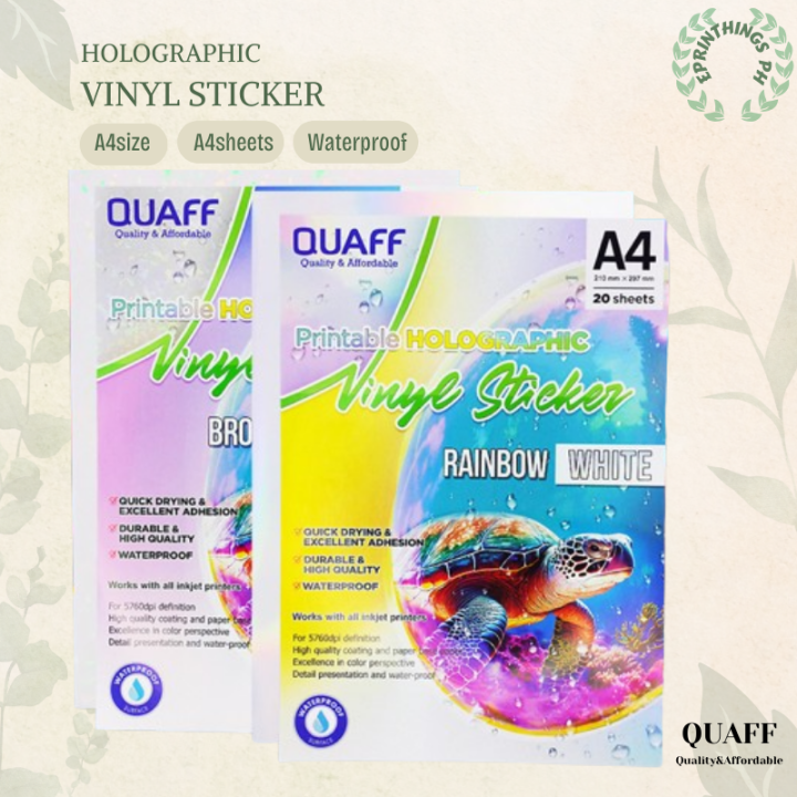 ePrinthings Ph- HOLOGRAPHIC VINYL STICKER (A4) | Lazada PH