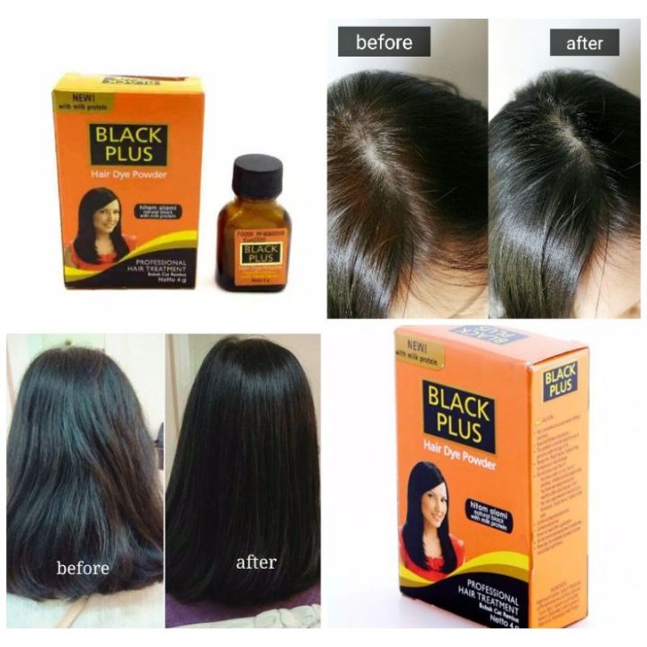 PEWARNA RAMBUT HITAM SEMIR BLACK PLUS HAIR DYE POWDER | Lazada Indonesia