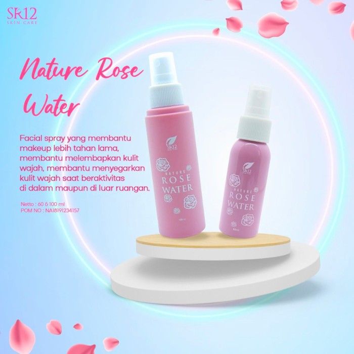 SR12 Nature Rose Water Setting Spray Make Up Tahan Lama Antioksidan ...