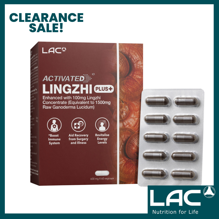 LAC Activated Lingzhi PLUS 600mg 60 caps (Best by: December 2024 ...