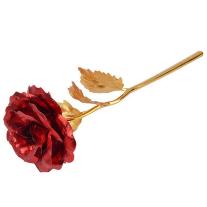 24K Red Rose Flower,Gold Dipped Rose 24K Forever Rose with Gift Box and ...