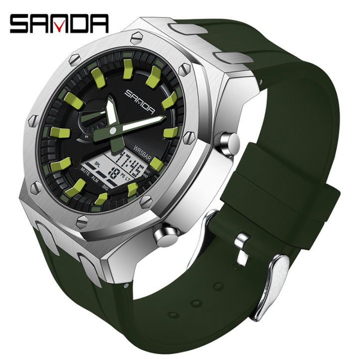 Sanda New Octagonal Oak Multi functional Men Popular Electronic ...