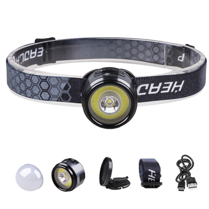 {HOT}4 in 1 Waterproof Working Headlamp XPG+COB LED Cap Light Headlight ...