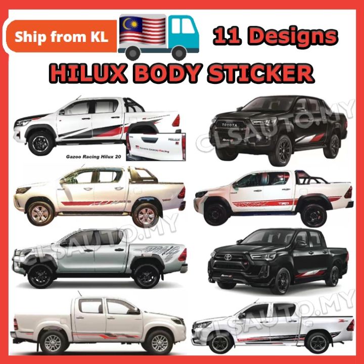 Toyota Hilux Sticker Body Car Side Lining (Part 2) - 4x4, TRD, GAZOO ...