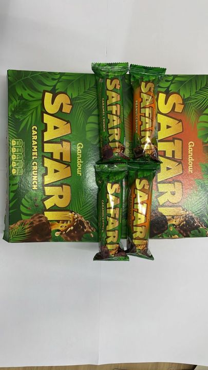 (BOX) 12'S X 32G / 34G SAFARI PEANUTS / CARAMEL CRUNCH CHOCOLATE BAR ...