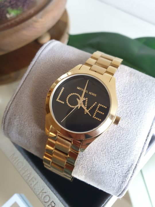 Guaranteed Authentic Michael Kors Women's MK3803 Slim Runway Love ...