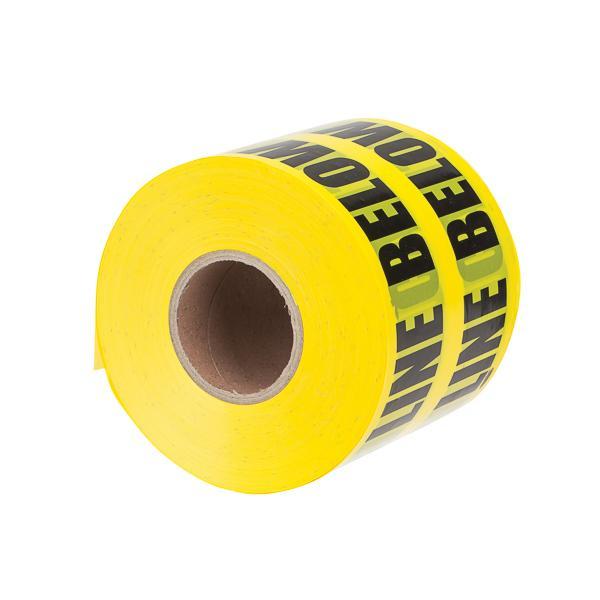 6" x 1000 ft. Non-Detectable Underground Tape "Caution Buried Electric Line Below" Yellow or Red ...