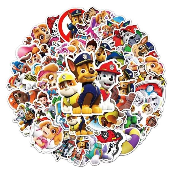 💖 50PCS Paw Patrol Sticker WaterProof Removable 💖 Scrapbook Graffiti ...