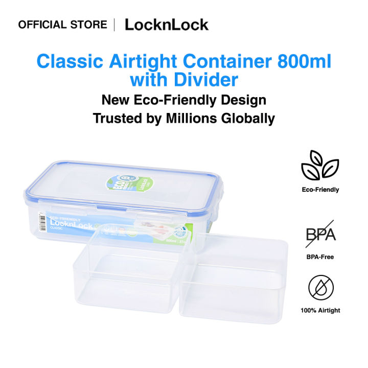 LocknLock Eco-Friendly Classic Food Container with Divider 800ml ...