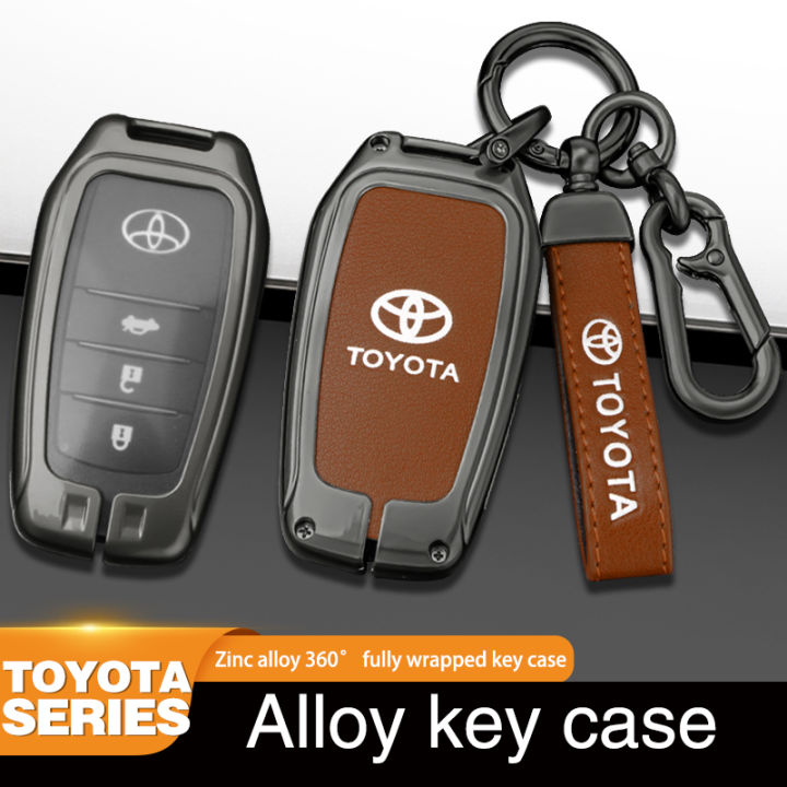 Car Key Fob Cover Case Shell Keychain For Toyota Innova Zenix Fortuner ...