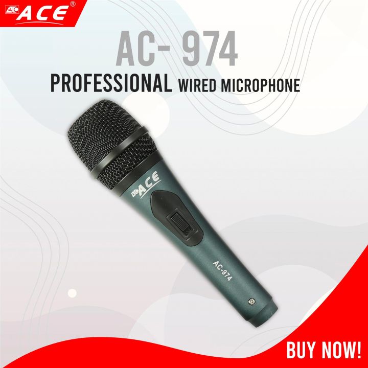 ACE AC-974 PROFESSIONAL UNI-DIRECTIONAL WIRED MICROPHONE | Lazada PH