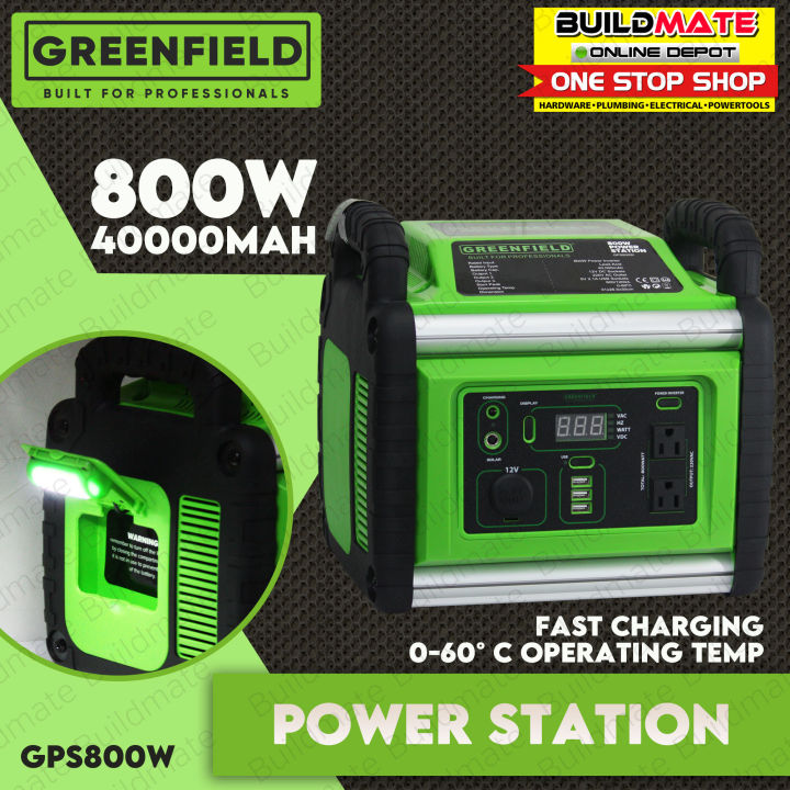 GREENFIELD 800W Portable Power Station Inverter Supply Powerbank Mini ...