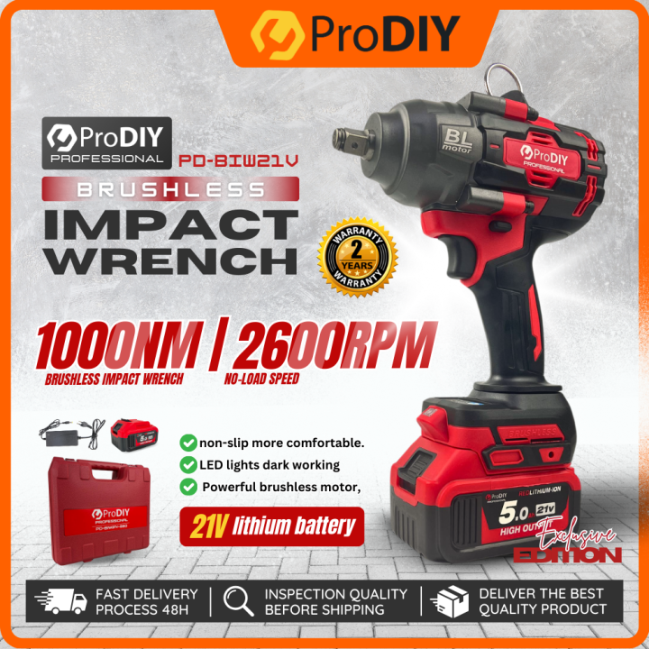 PD-BIW21V 1000NM Cordless Impact Wrench Brushless Motor Cordless Driver ...