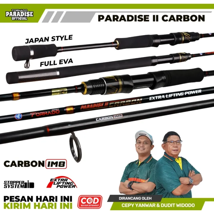 Paradise II Joran Pancing Carbon IM8 Ring Guide Fuji 2 Tipe Handle ...