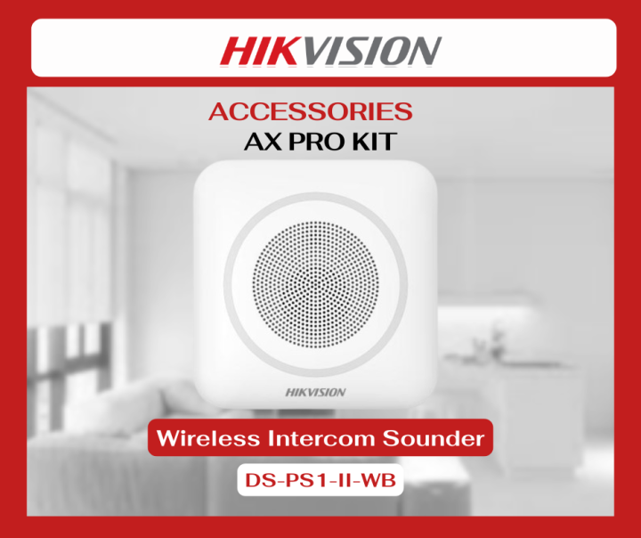 Hikvision Wireless Intercom Sounder ลำโพงไซเรนไร้สาย รุ่น DS-PS1-II-WB ...