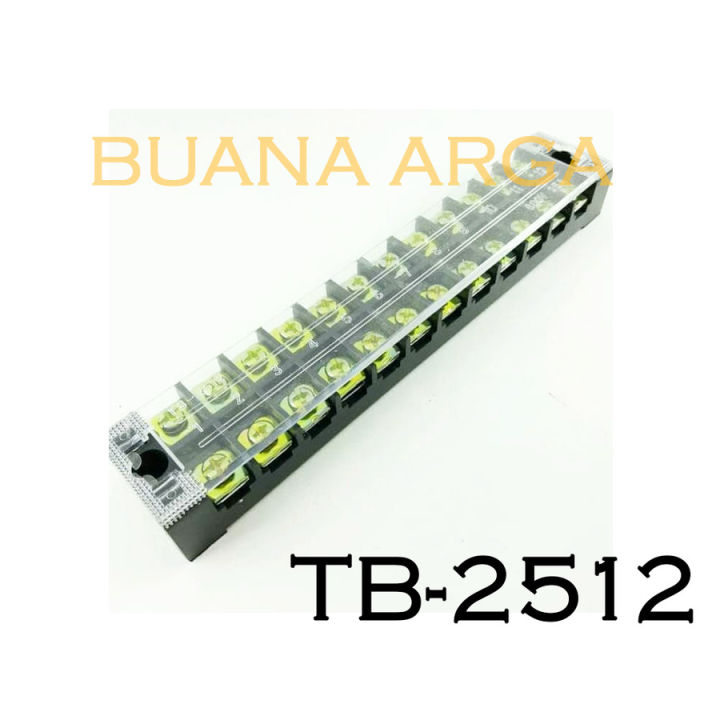 Terminal Block TB 25A TB-2512 / TB2512 12 Pole FORT | Lazada Indonesia