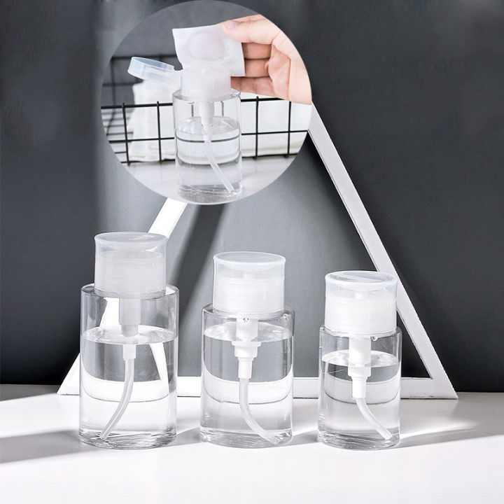 100/200ml Press Pumping Dispenser Bottle Empty Plastic Liquid Dispenser ...