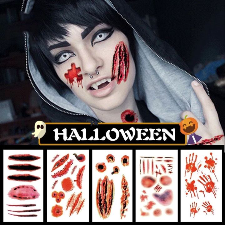 ANIME FAN Women Horror Wound Skin Decoration Face Body Art Horror Scar ...