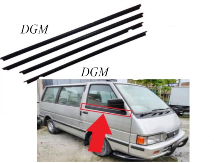 Nissan C22 Vanette Front Right Door Glass Inner Moulding (PINTU CERMIN ...