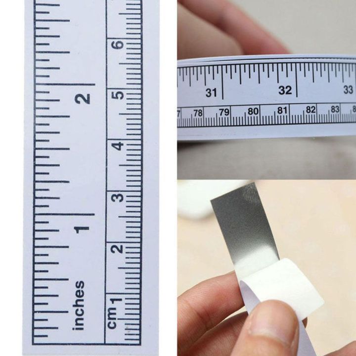 ECU0N Sticker Metric Silver Machine Vinyl Adhesive Ruler Self Tape ...