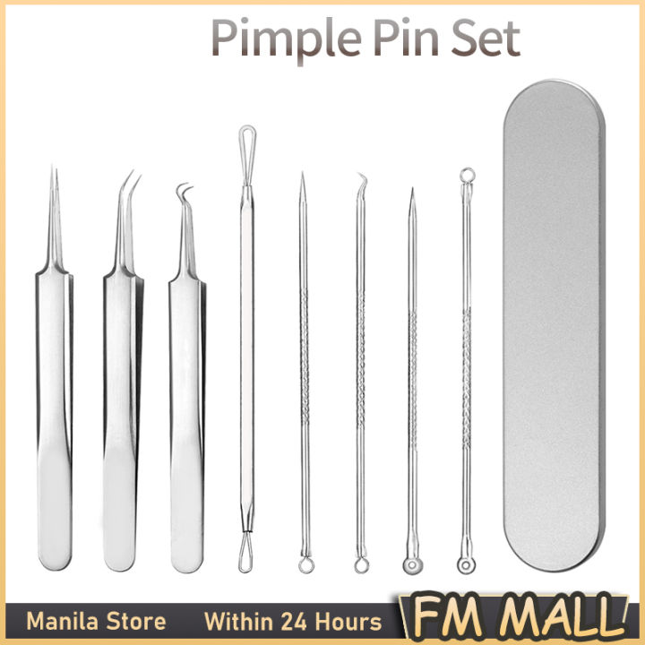 Acne Needle Set Stainless Steel Extractor Pimple Acne Tool Face Skin ...