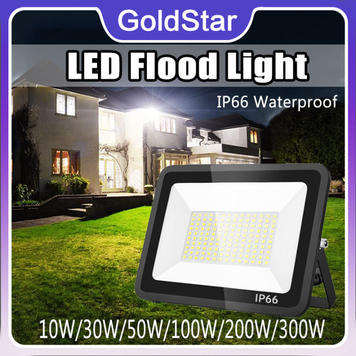 Gold Star LED Flood Light, IP66 Waterproof Outside Flood Lamps, 220V Super Bright Outdoor ...