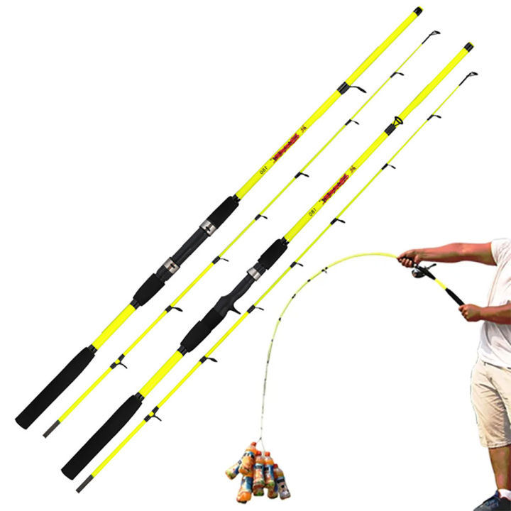 Lemon Yellow Lure Fishing Rod 1.6-2.1M Ultralight Fishing Rod Super ...