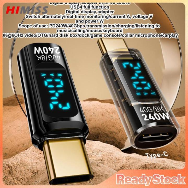 USB Type-C Male To Female Coupler USB C Extender Adapter 240W PD Fast ...