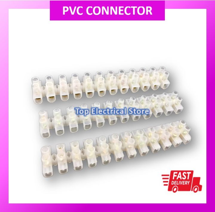 PVC CONNECTOR 6A/10A/15A/20A/30A TERMINAL BLOCK BARRIER WIRE CONNECTOR 12 POSITION | Lazada