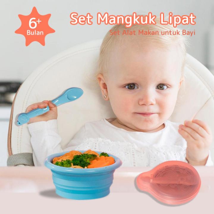 HOGOKIDS Folding Bowl Baby | Mangkuk Makan Lipat untuk Bayi Praktis Portabel | Lazada Indonesia