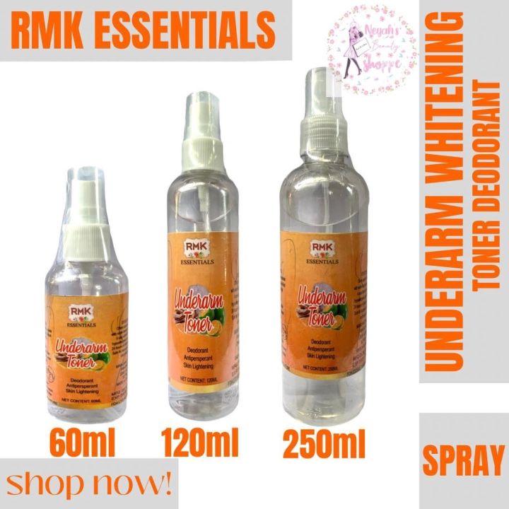 RMK ESSENTIALS UNDERARM WHITENING TONER DEODORANT in SPRAY BOTTLE ...