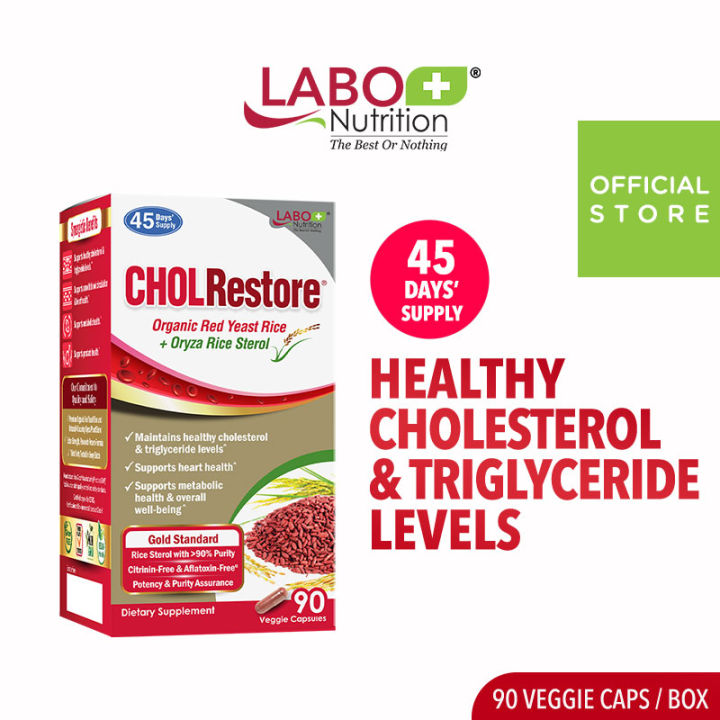 LABO Nutrition CHOLRestore Red Yeast Rice Supplement - Cholesterol ...