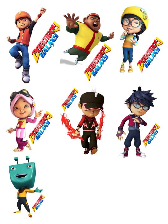Sticker Dinding BOBOIBOY 3 vinyl Graftac white waterproof size 30 - 50 ...