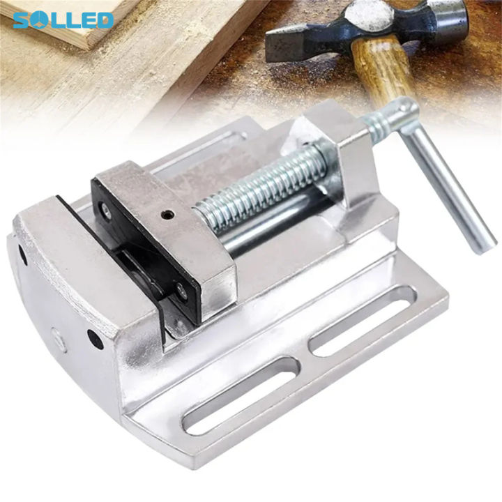 Mini Aluminum Flat Clamp Table Bench Vise Fixing Tool, Double Track ...