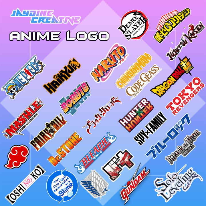 Jaydine Creative : All Anime (Logo Sticker) scratchproof & waterproof ...