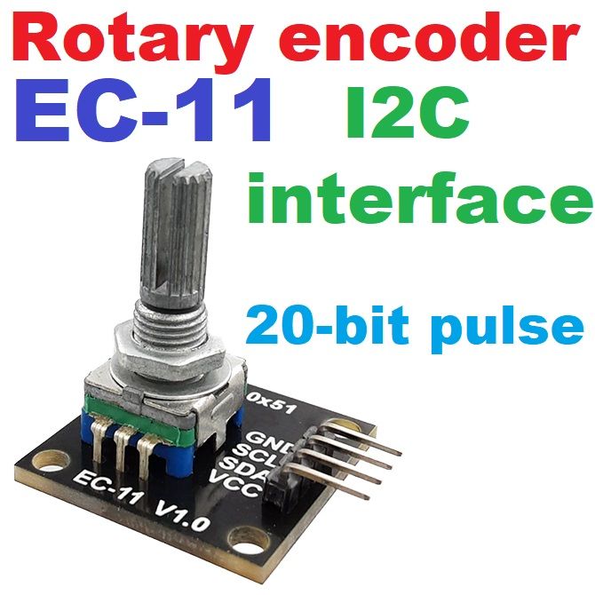 EC11 Rotary encoder with I2C interface module 20mm. plum blossom axis ...